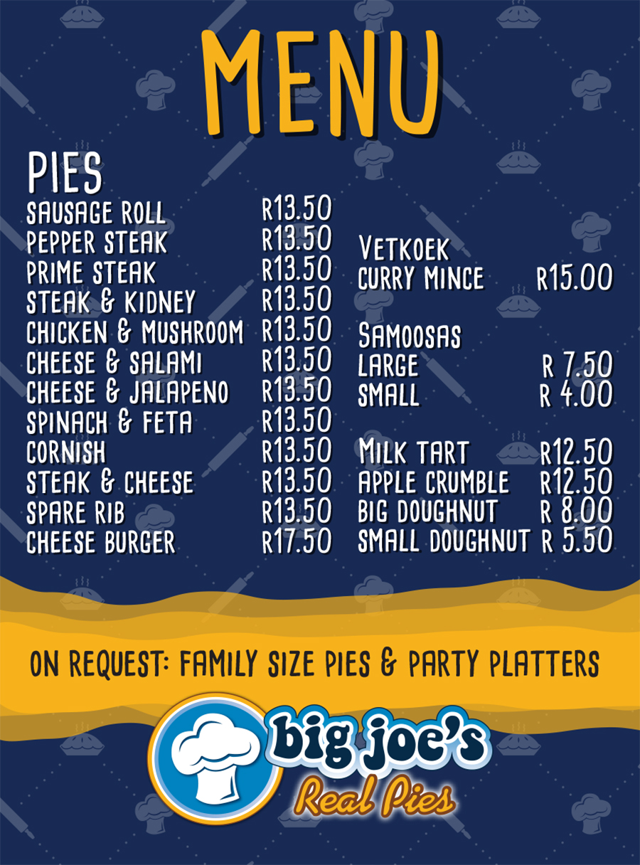 Big Joe's Pies Hermanus | Fast Food | Phone 028 312 4... | Email ...